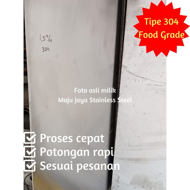 Jual Plat Stainless 1.5mm SUS 304 | Bisa Custom Berbagai Ukuran ...