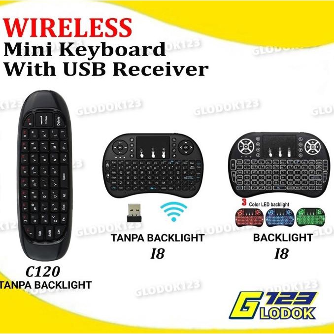 Jual Mini Keyboard Wireless I8 2.4G Pc Android Smart Tv Touchpad Air ...