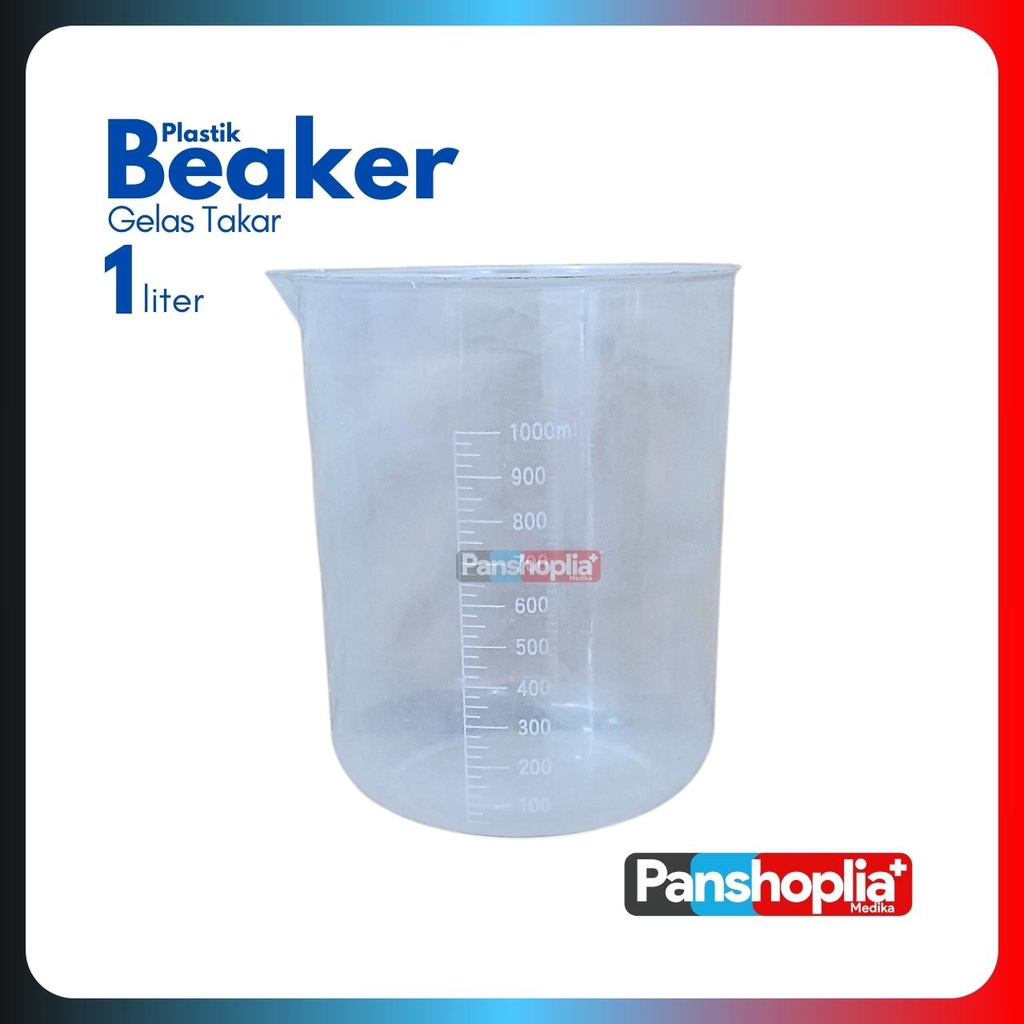Jual Beaker Plastik 1000ml / Gelas Takar Lab 1 Liter | Shopee Indonesia