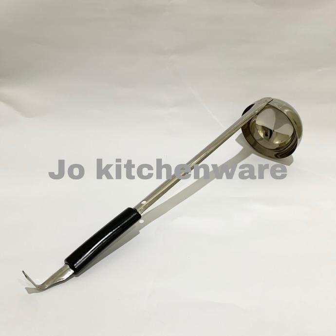 Jual IHE139 Eros bakso/kuah panjang stainless gagang hitam tebal / 6Oz ...