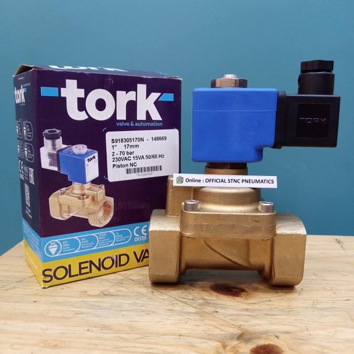 Jual Solenoid Valve 1 Inch 70 Bar Tekanan Tinggi Tork-Psv-105-230Vac/24Dc | Shopee Indonesia