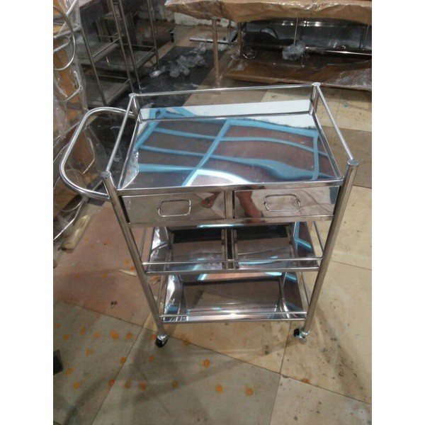 Jual Meja Instrumen 3 Rak 2 Laci Stainless Troli Instrumen | Shopee ...