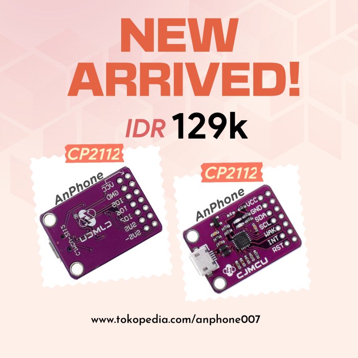 Jual Modul Cp2112/CJMCU Debug Board USB Ke SMBus I2C Battery Programmer ...