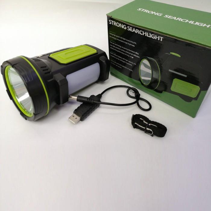 Jual Senter Led Besar Super Terang Jarak Jauh Rechargeable Baterai Cas ...