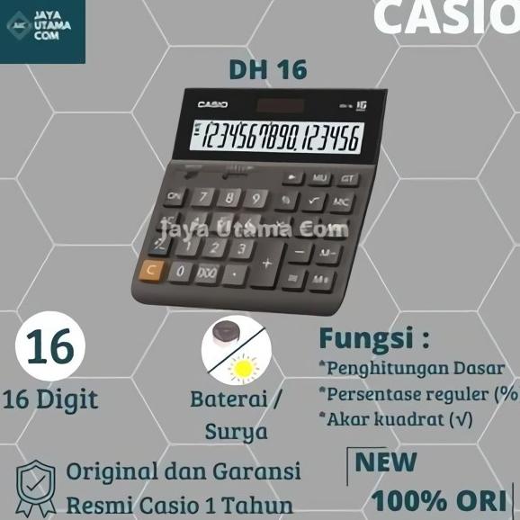 Jual TER-UPDATE KALKULATOR CASIO DH-16 #ORIGINAL | Shopee Indonesia