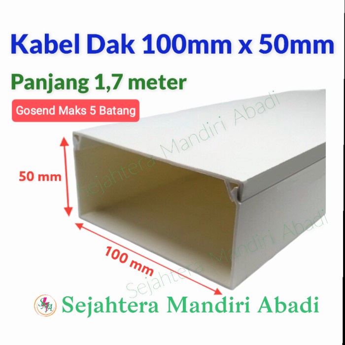 Jual Kabel Dak 100x50 Putih Tutup 1,7 Meter Duct Cable | Shopee Indonesia