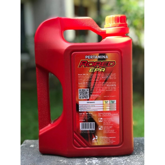Jual Pertamina Rored Epa Sae 90 - Oli Gardan Transmisi Manual 4 Liter ...