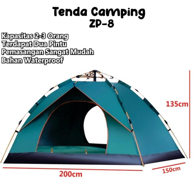 Jual Tenda Camping Simple /Tenda Outdor/Tenda Camp Tenda ZP-8-ARMY TERMURAH | Shopee Indonesia