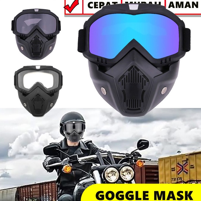 Jual qhc14 GOOGLE MASK HELM MOTOR KACA MATA MOTOR PAINT BALL AIRSOFT ...