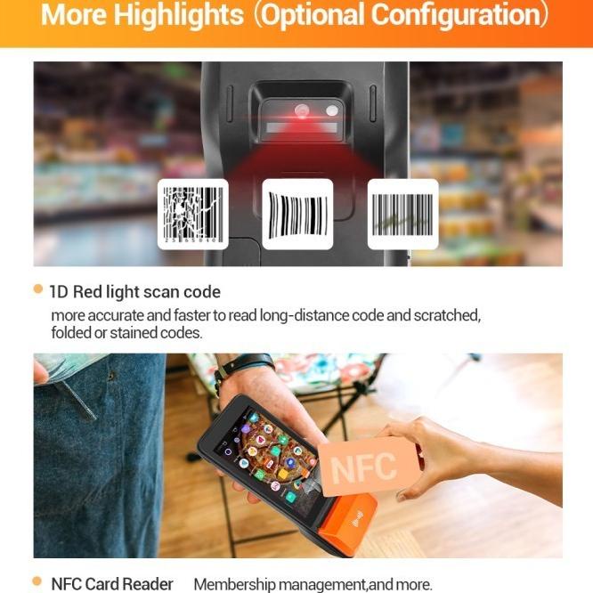 Jual Mesin Kasir Android Pos Vsc Printer (Nfc+Scan) 4G Not Sunmi V2 V2 ...