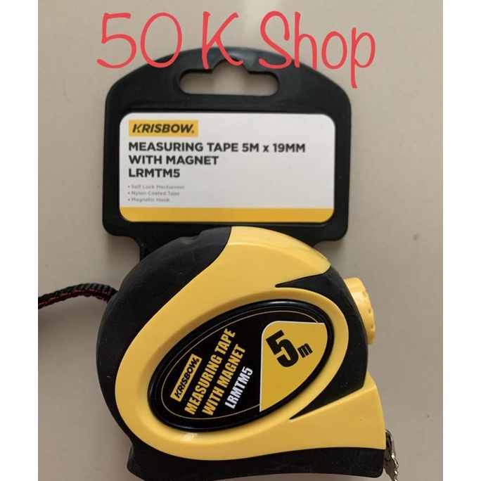 Jual Meteran / Measuring Tape 5 m with Magnet merk Krisbow | Shopee ...
