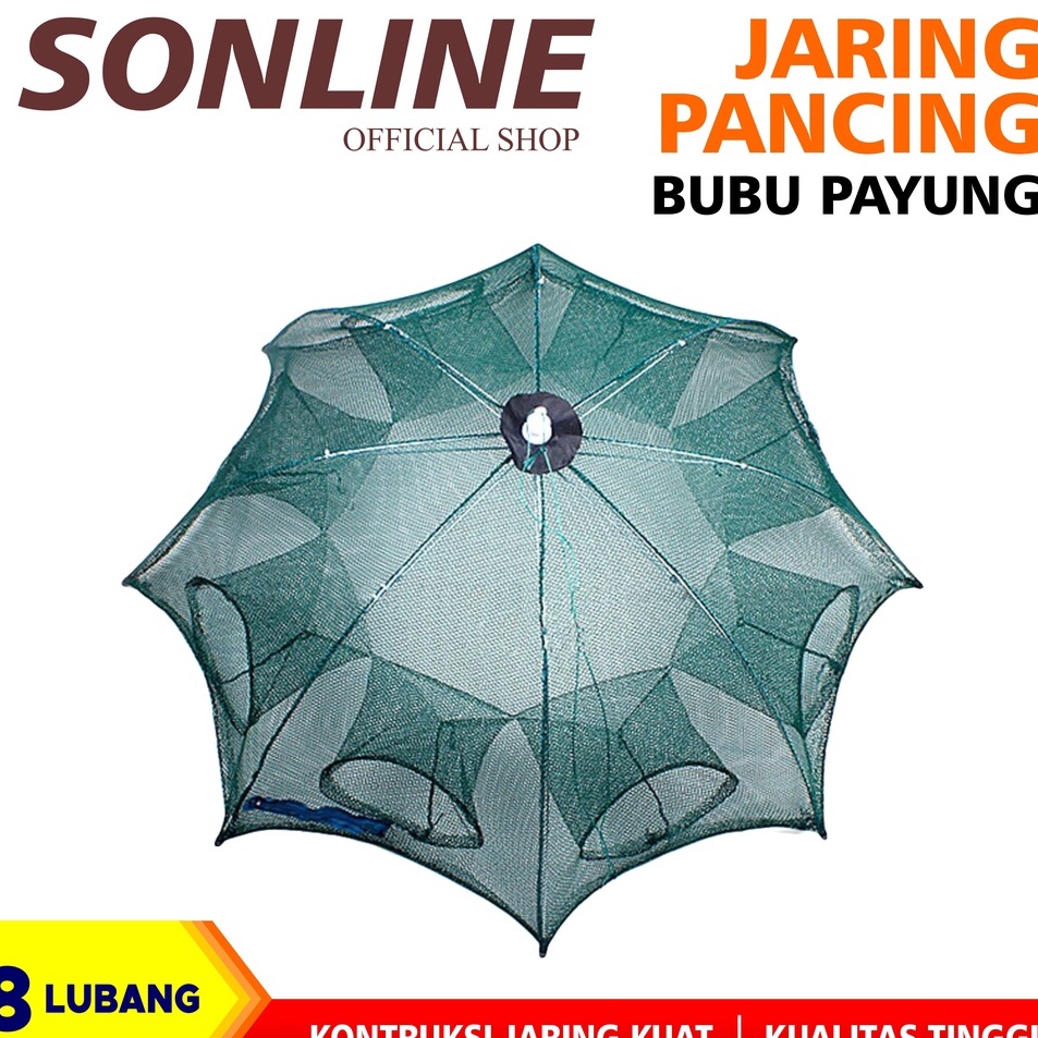 Jual RRLZ3713 SONLINE Bubu Payung 8 Lubang Jaring Jebakan Perangkap Udang ikan Kepiting Model ...