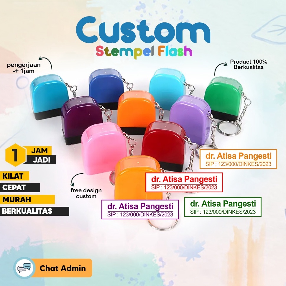 Jual HJFH7658 CETAK STEMPEL NAMA DOKTER 10 X 30 / CUSTOM STEMPEL BIDAN | PERAWAT | APOTEKER ...