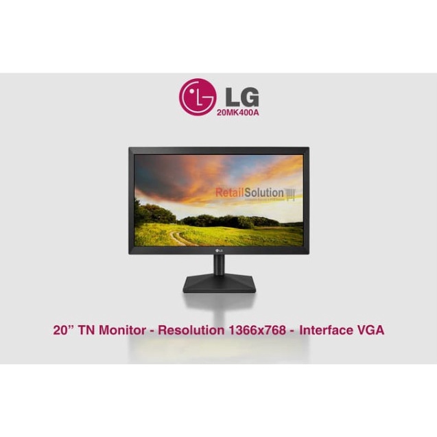 Jual Monitor LG 20MK400A 20inch TN HD VGA Monitor LED | Shopee Indonesia