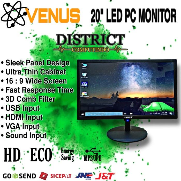 Jual LED PC MONITOR 20 INCH VENUS WIDE SCREEN | Shopee Indonesia