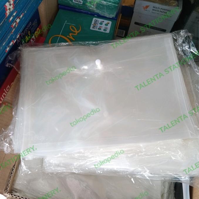 Jual Silahkan Order] map kancing plastik bening horizontal merek esbee ...