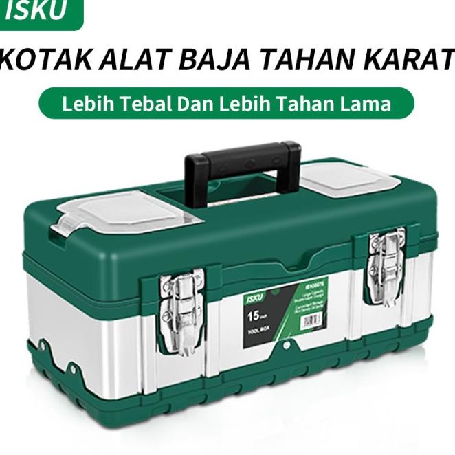 Jual Isku Tool Box Besar Besi Tahan Karat Perkakas Ukuran 20 Inch Baja | Shopee Indonesia