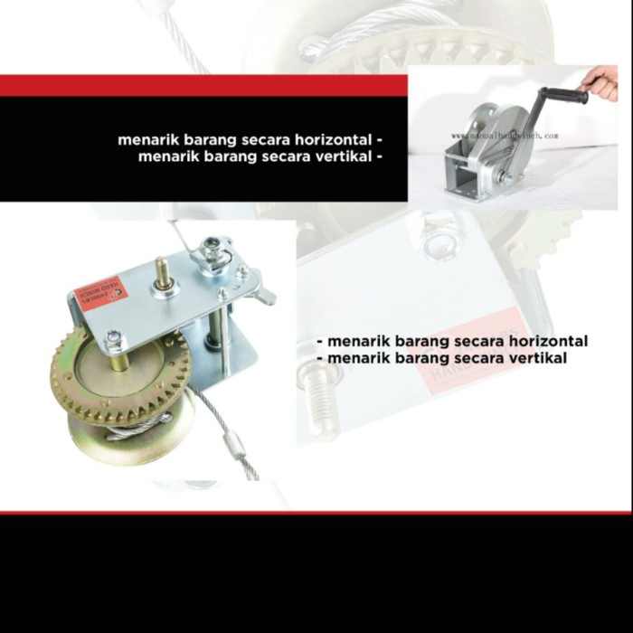 Jual Hand Wich 1200 Lbs Katrol Manual 600 Kg Kerekan Sling | Shopee ...