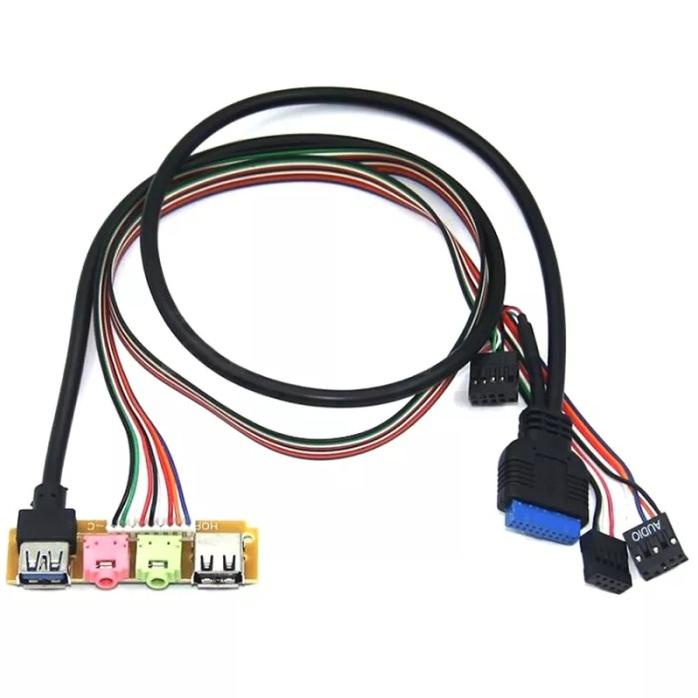Jual Kabel Usb 3.0 Front Panel 20 + 9 Pin Audio Casing Adapter Case ...
