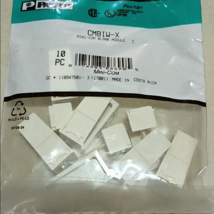 Jual Panduit Cmbiw-X Panel Blank Module Penutup Patch Panel Atau Face ...