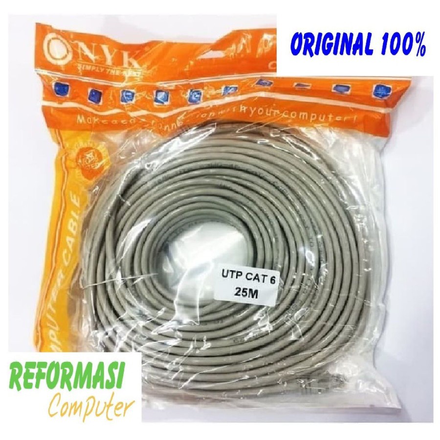 Jual Kabel Lan 25M Cat 6 Internet Jaringan Cat6 Utp 25 Meter Cbl-Ct6St-25M | Shopee Indonesia