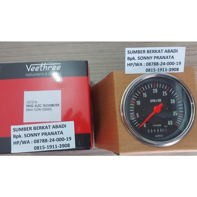 Jual Veethree V22535C 030503 Hours And Tachometer 0 - 4000 Rpm 85 Mm ...