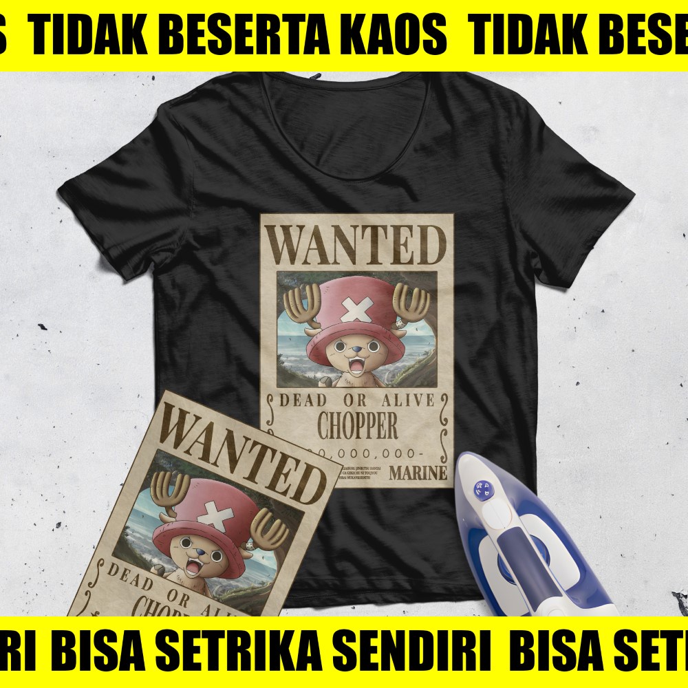 Jual Sablon Print DTF Digital Anime One Piece Wanted Dead or Alive ...