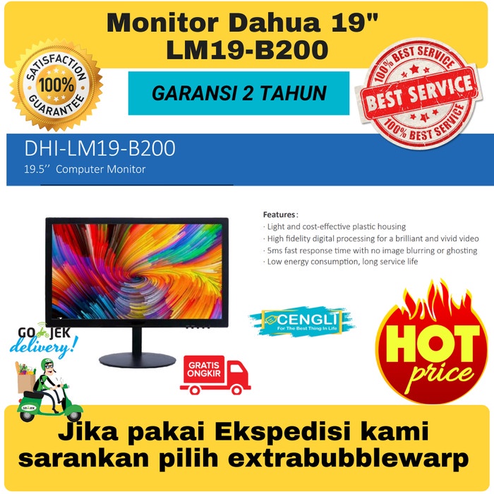 Jual Monitor Dahua LED 19" LM19-B200A Low Power 19 Inch HDMI VGA | Shopee Indonesia