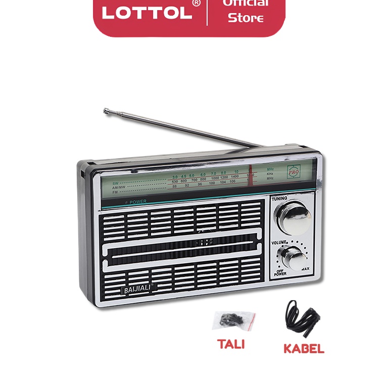 Jual HARGA TERMURAAH LOTTOL RADIO PORTABLE INTERNATIONAL JADUL 3 BAND ...