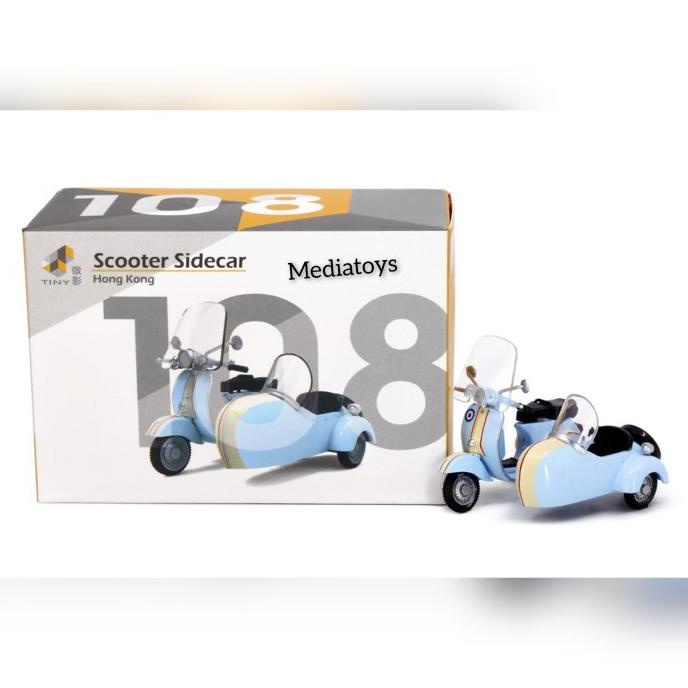 Jual diecast tiny vespa scooter sidecar ATC35036 | Shopee Indonesia