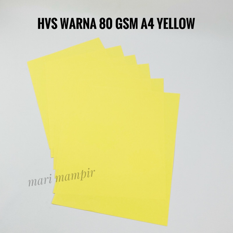 Jual KERTAS HVS / FOTOKOPI / PRINT WARNA 80 GSM A4 WARNA YELLOW ( 20 ...