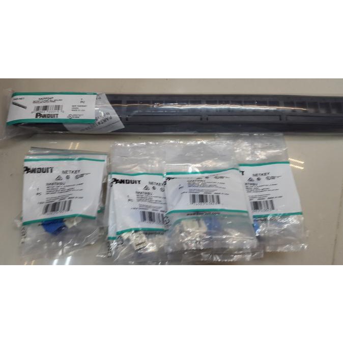 Jual Patch panel 24 port panduit netkey cat 6 komplit set modular ...