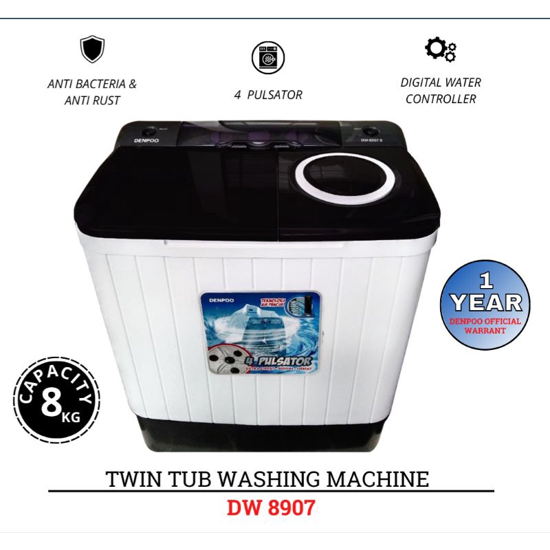 Jual MESIN CUCI DENPOO 2 TABUNG DW 8907 | Shopee Indonesia