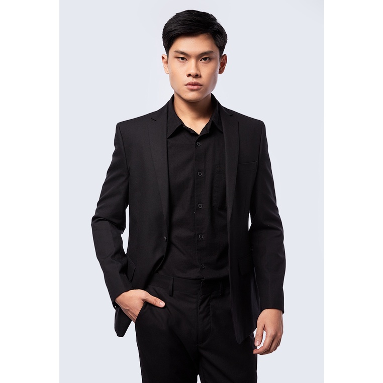 Jual Executive Basic Slim Fit Formal Suit Black | Shopee Indonesia