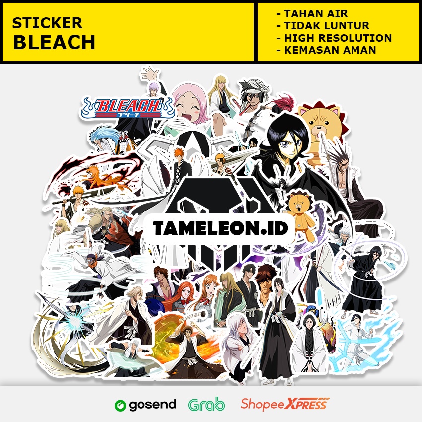 Jual Sticker Anime Bleach Ichigo Renji Rukia Sticker Handphone Sticker ...