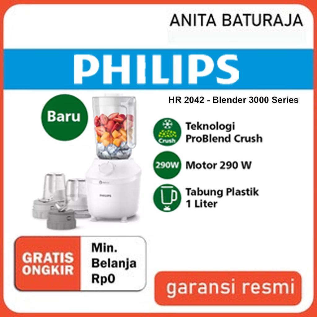 Jual PHILIPS HR 2042 - BELENDER 3000 SERIES | Shopee Indonesia