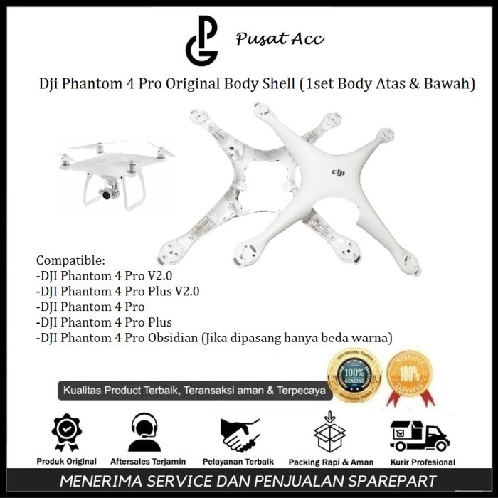 Jual Dji Phantom 4 Pro Body Shell - Dji Phantom 4 Pro Body Set - Full ...