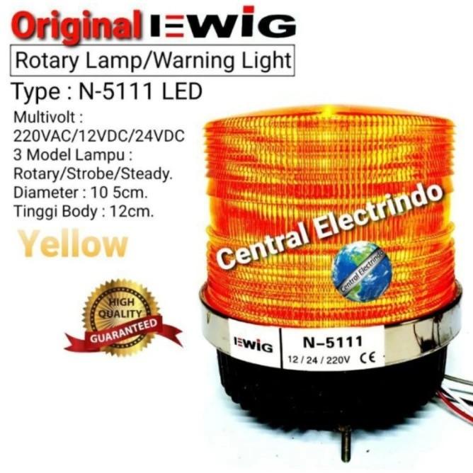 Jual Ewig Rotary Lamp Warning Light N-5111 12-220V Rotary/Strobe/Steady ...