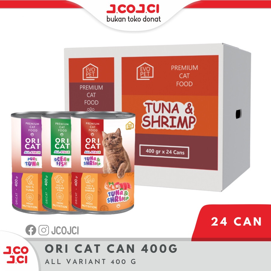 Jual Ori Cat Kaleng / Oricat Can 400g 1 Dus Box isi 24 - Makanan Kucing ...