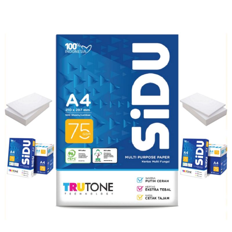 Jual Kertas HVS A4 75 Gram SIDU Sinar Dunia 300 Lembar | Shopee Indonesia
