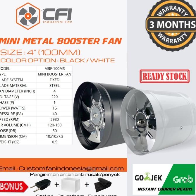 Jual 4" Inch mini Inline Fan/Booster Fan/Air Duct Fan/Exhaust Fan ...