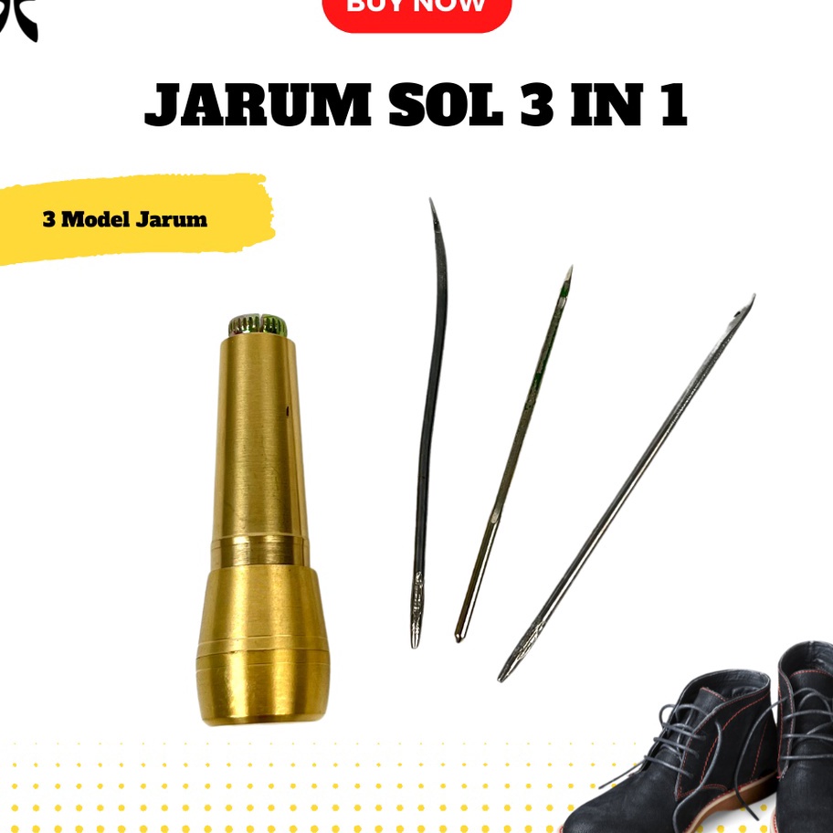 Jual MALL Jarum Sol Sepatu 3 in 1 Alat Jahit Sepatu / Alat Sol Sepatu ...