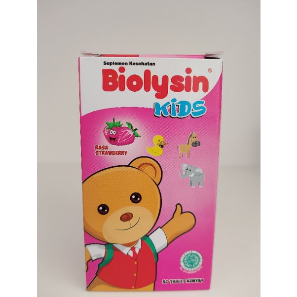 Jual Biolysin Kids Rasa Strawberry Pink Isi 30 Tablet | Shopee Indonesia