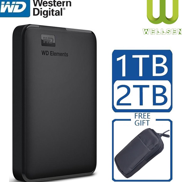 Jual LTI057 WD Elements 1TB/2TB - HDD / HD / Hardisk / Harddisk External 2.5" +++ | Shopee Indonesia
