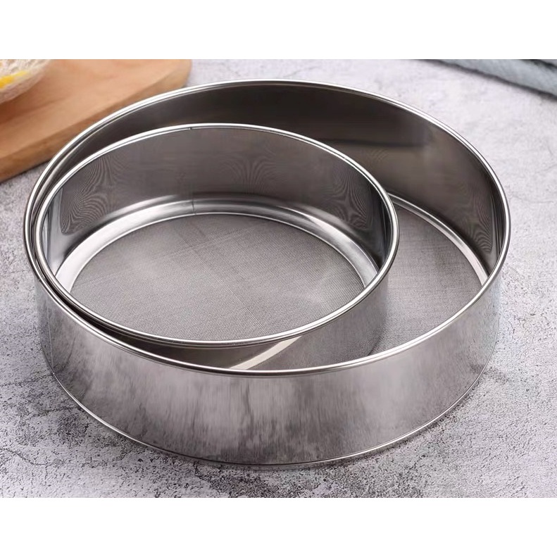 Jual Mesh Sieve Set (3Pcs) Saringan Santan Ayakan Tepung Stainless Set ...