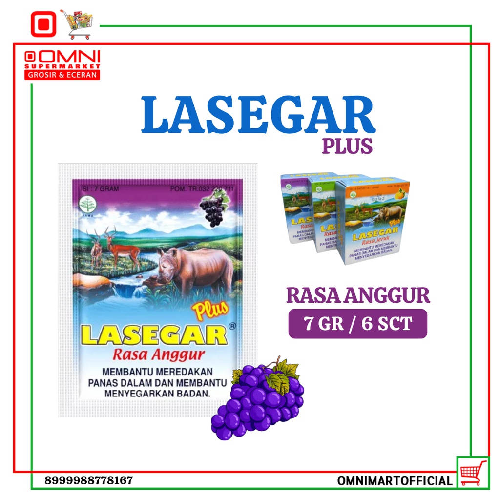 Jual Lasegar Plus Anggur 7 Gr 6 Sachets Larutan Penyegar | Shopee Indonesia