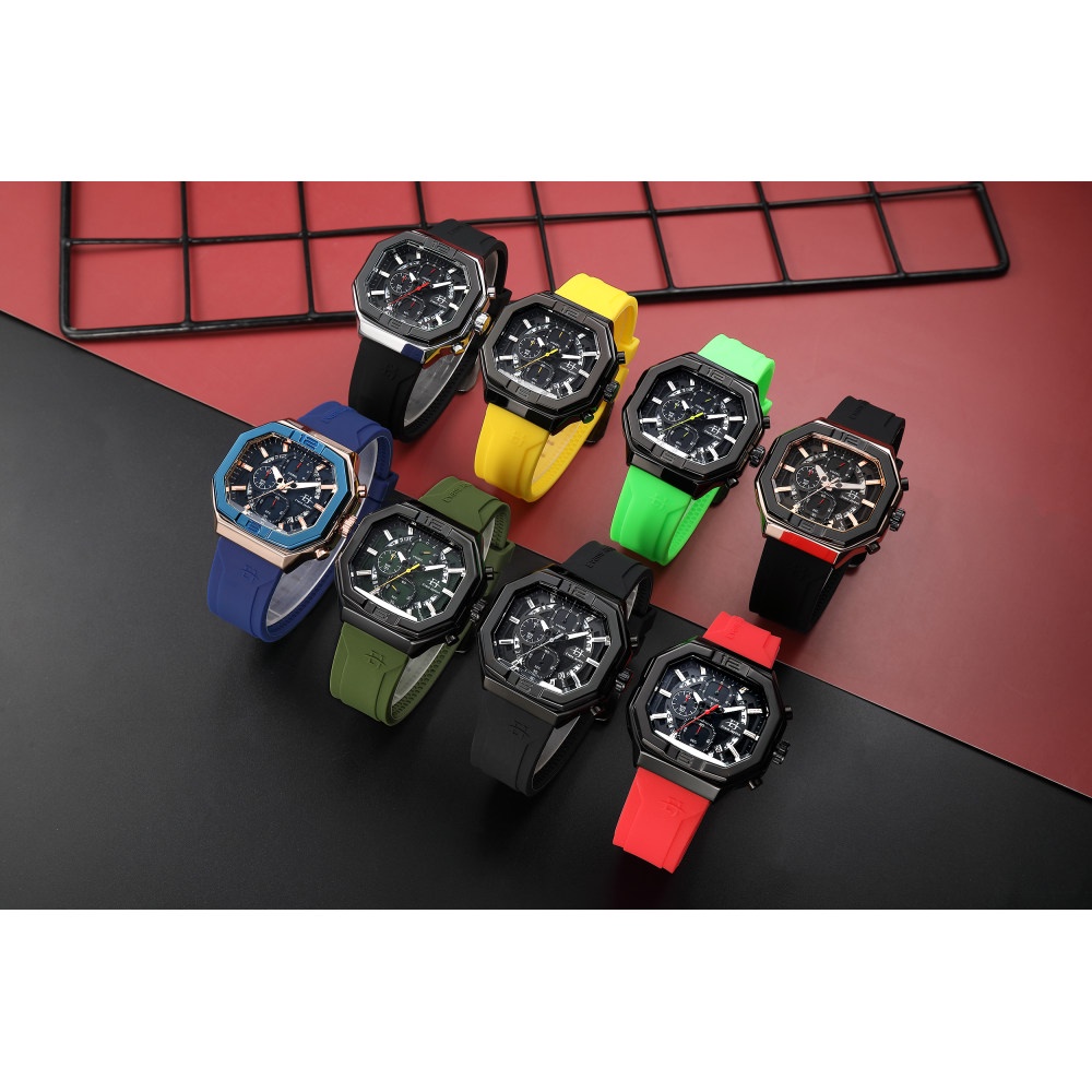 Jual Jam Tangan Pria Evans Jayden 9464 Rubber Chrono | Shopee Indonesia