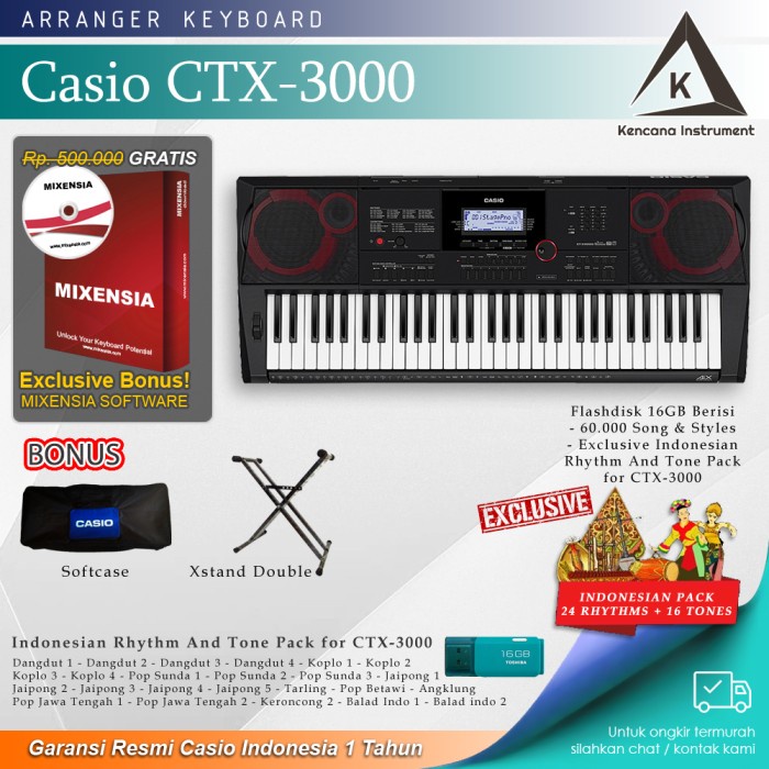 Jual Keyboard Casio CT-X3000 + Stand / CTX-3000 / CTX3000 - diatas psr e463 | Shopee Indonesia