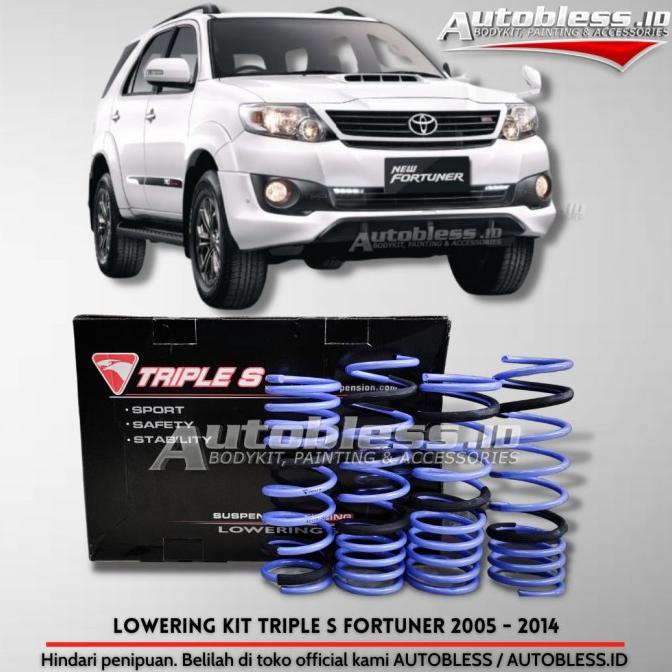Jual Per Lowering Kit Triple S Toyota Fortuner 2005 - 2014 not Tein ...