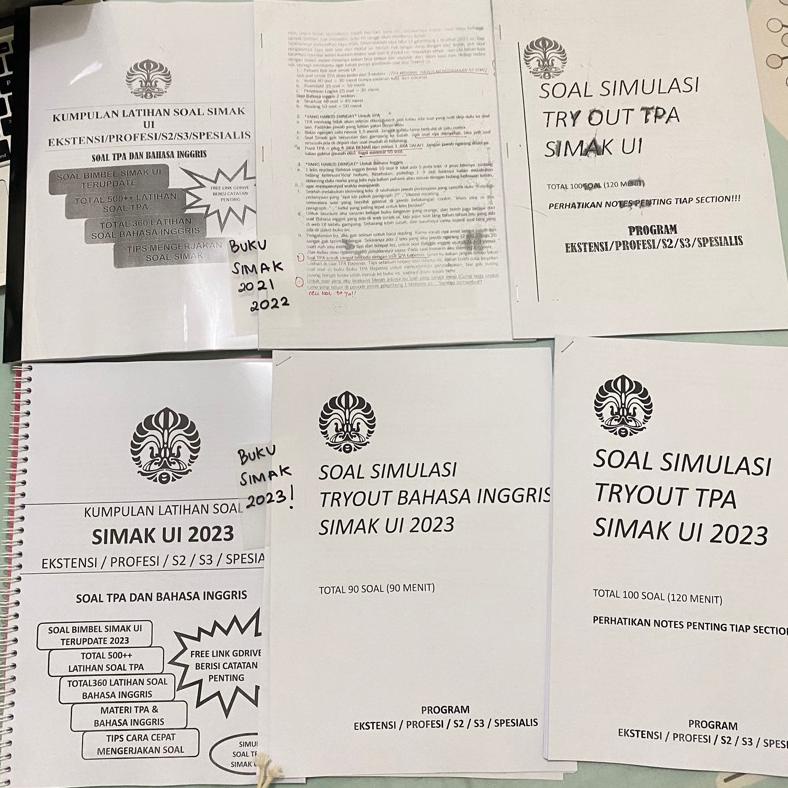 Jual BUS307 BUKU SOAL TPA SIMAK UI PASCASARJANA, PROFESI, SPESIALIS ...
